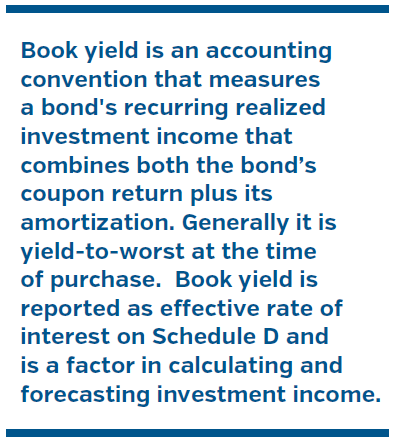 Projected Book Yields for the P&C Industry
